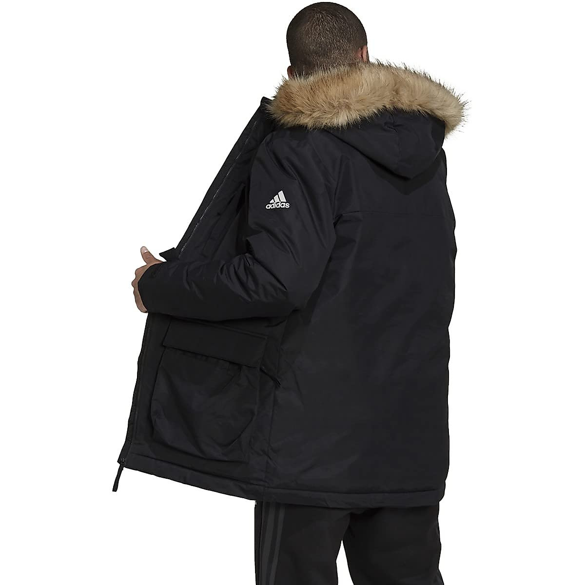 adidas mens Utilitas Hooded Parka Black Large