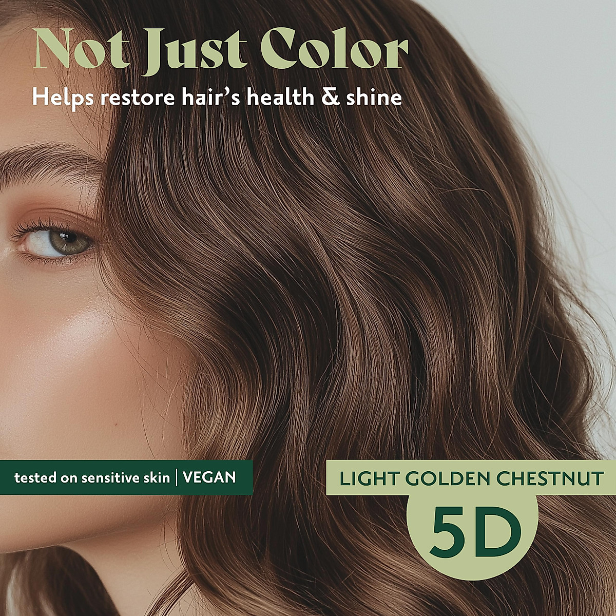 Herbatint Permanent Hair Dye For Women - 5D Light Golden Chestnut - For Up To 100% Gray Coverage of Resistant Gray Hair - Ammonia-Free, Alcohol-Free & Vegan - Salon Influenced Hair Color 5.75 fl oz
