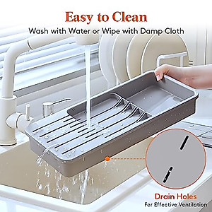 Lifewit Knife Drawer Organizer, Drawer Knife Block for 9 Knives, 2 Tier Knife Insert Holder Storage for Kitchen Drawer Countertop, Gray