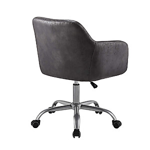 Linon Charcoal Upholstered Adjustable Brooklyn Office Chair