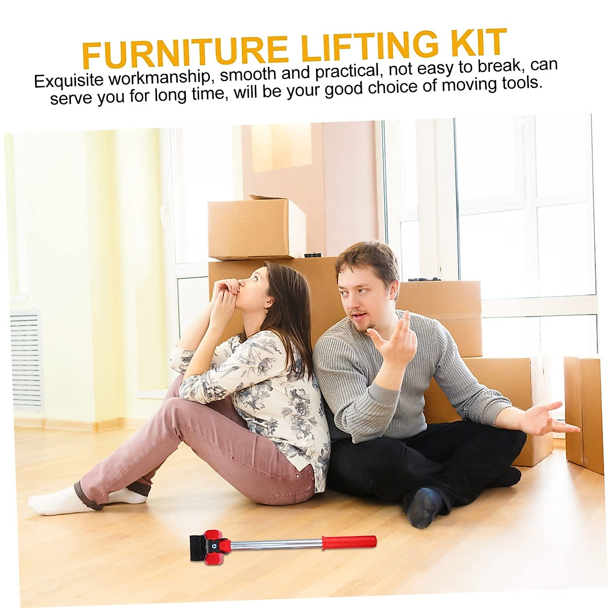 1 Set Moving Artifact Heavy Furniture Mover Furniture Mover Slider Furniture Lifting Tool Heavy Furniture Moving Pulley Turnicate Kit Door Knob Cushion Rubber Household Lifting Rod