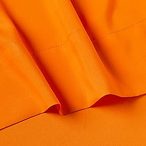 Celine Linen Best, Softest, Coziest Bed Sheets Ever! 1800 Thread Count Egyptian Quality Wrinkle-Resistant 4-Piece Sheet Set with Deep Pockets, King Vibrant Orange