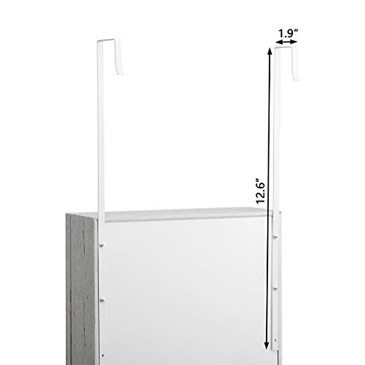 HollyHOME Mirrored Jewelry Cabinet Lockable Wall Door Mounted Jewelry Armoire Organizer with Full Length Mirror Space Saving Lockable,White