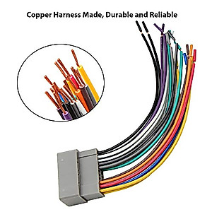 RED WOLF Aftermarket Radio Install Wire Harness W/Antenna Adapter Plug Replacement for Jeep 2003-2007,Dodge ram 2002-2007, Chrysler 2000-2007