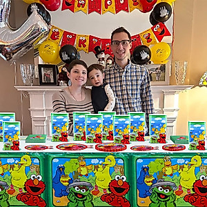 81 Pcs Cartoon Street Birthday Party Supplies Include Knife, Fork, Spoon, Plates, Napkin, Goodie Bags and Table Cloth for Boys Girls Baby Shower Birthday Decorations