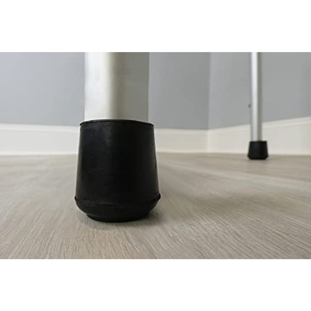 Shepherd Hardware 9226 1-1/2-Inch Inside Diameter Rubber Leg Tips, 2-Pack, Black