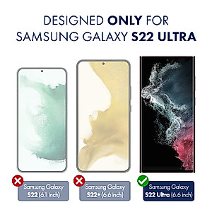 ArmorSuit [2+2 Pack DRY-Militaryshield for Samsung Galaxy S22 Ultra Screen Protector (Not Glass) + Camera Lens Tempered Glass Protector, Support Fingerprint Sensor (Dry Installation)