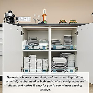 Rhitchy Double Rv Refrigerator Bars: 4 Sets Adjustable Spring Tension Fridge Rod Rv Refrigerator Accessories for Holding Food Drinks in Place, 15.8-27.6 Inch