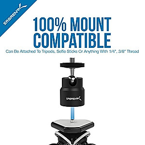 SABRENT Flexible Tripod with Ball Head Bundle for Standard Tripod Mount (GP-TRPD-TBHD)