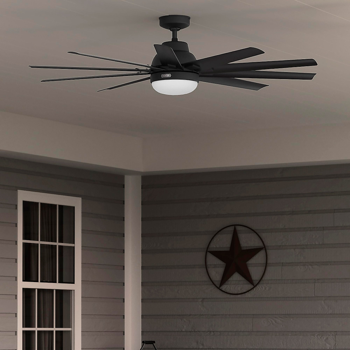 Hunter Fan Company 52615 Overton Ceiling Fan, 060, Matte Black