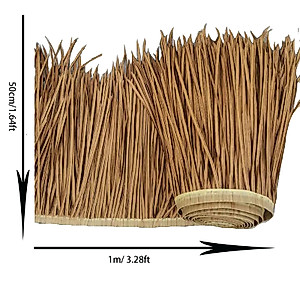 Pealihuy Hut Bar Roof Thatching Straw Roof for Tiki Bar Garden Patio Deck Gazebos Wall House, 10pcs