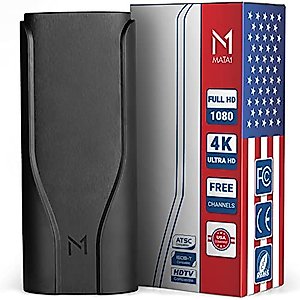 4K HDTV Antenna for Indoor/Outdoor, 300 Mile Long Range w/Ultra High Gain for Better Reception for Smart TV & Older TVs, 2023 Latest Chipset, Stand-Alone or Wall Mount by Mata1 (USA Company)