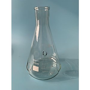 DONLAB CCC-2000 Borosilicate Glass 2000ml/2L Baffle Flask,Eelenmeyer Flask with Baffles