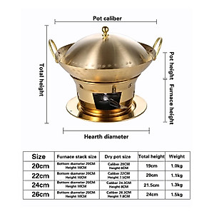 UGCER Copper Chafing Dish Buffet Set - Alcohol Stove Cooking Pot Food Warmers Pan Hot Pot for Weddings Caterings Parties
