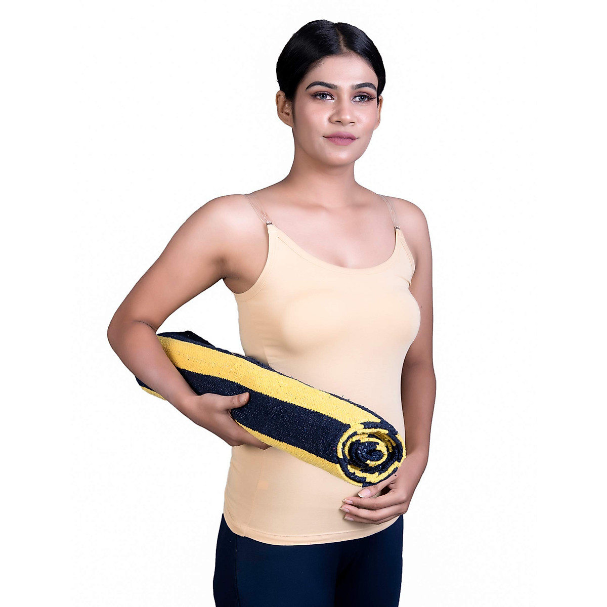 Wonder Care Organic Yoga Mat for Workout & Hand Woven Yoga Mat Thick Eco Friendly Foldable Camping Accessories| Meditation Mat | Travel Yoga Mat (Yellow)