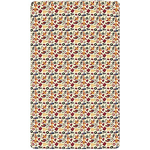 Race Car Themed Fitted Crib Sheet,Standard Crib Mattress Fitted Sheet Soft and Breathable Bed Sheets-Baby Crib Sheets for Girl or Boy,28“ x52“,Multicolor