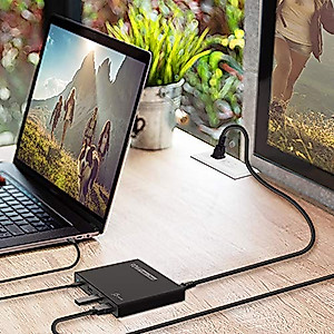 j5create USB-C Travel Dock with PD 65W Power Supply - for Travel or Business Trip - Charging Adapter Hub with 4K HDMI, USB-A x 2 - for MacBook Air/Pro 13, Surface Pro, and USB-C Laptop (JCDP392)