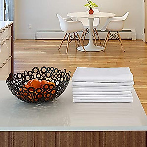 Urban Villa Dinner Napkins White Cloth Napkins Set of 12 Dinner Napkins 20X20 in Cotton Dinner Napkins Everyday Use Oversized Cloth Napkins with Mitered Corners 1 in Hemmed Dinner Napkins