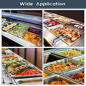 NDSWKR 4 Pack 1/2 Size Half Size Hotel Pans, 6 Inch Deep Stainless Steel Steam Table Pans, Commercial Chafing Pan for Hotel, Party, Buffet, Restaurant Food, Catering Supplies