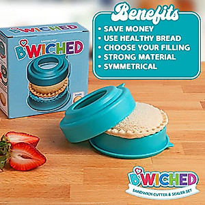 Sandwich Cutter and Sealer (Circle) - Uncrustables Sandwich Maker - Great for Lunchbox and Bento Box - Boys and Girls Kids Lunch - Sandwich Cutters for Kids