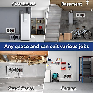 Abestorm 220 CFM Exhaust Fan with Dehumidistat, Black, 18" x 9" x 2"