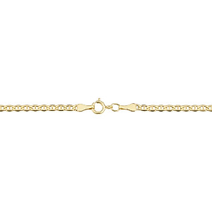 Kooljewelry 10k Yellow Gold Mariner Link Anklet (2.3 mm, 10 inch)
