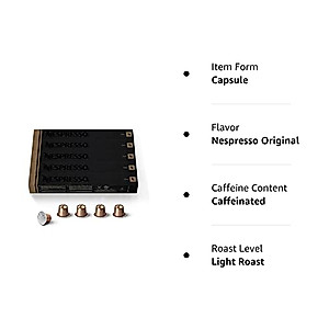 Nespresso Capsules OriginalLine, Cosi, Mild Roast Espresso Coffee, 50 Count Coffee Pods, Brews, 50 Count (Pack of 1) (ORIGINAL LINE ONLY)
