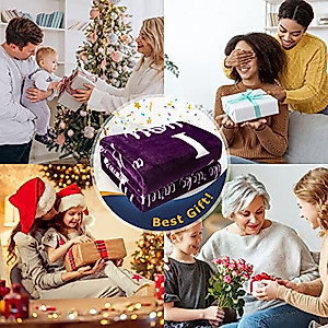 Throw Blanket Sister Gifts, Fleece Blanket Sisters Gifts from Sister, Sister Blanket Birthday Gifts for Sister, Gifts for Women Purple Flannel Lightweight Soft Blanket to My Sisters for Bed Couch