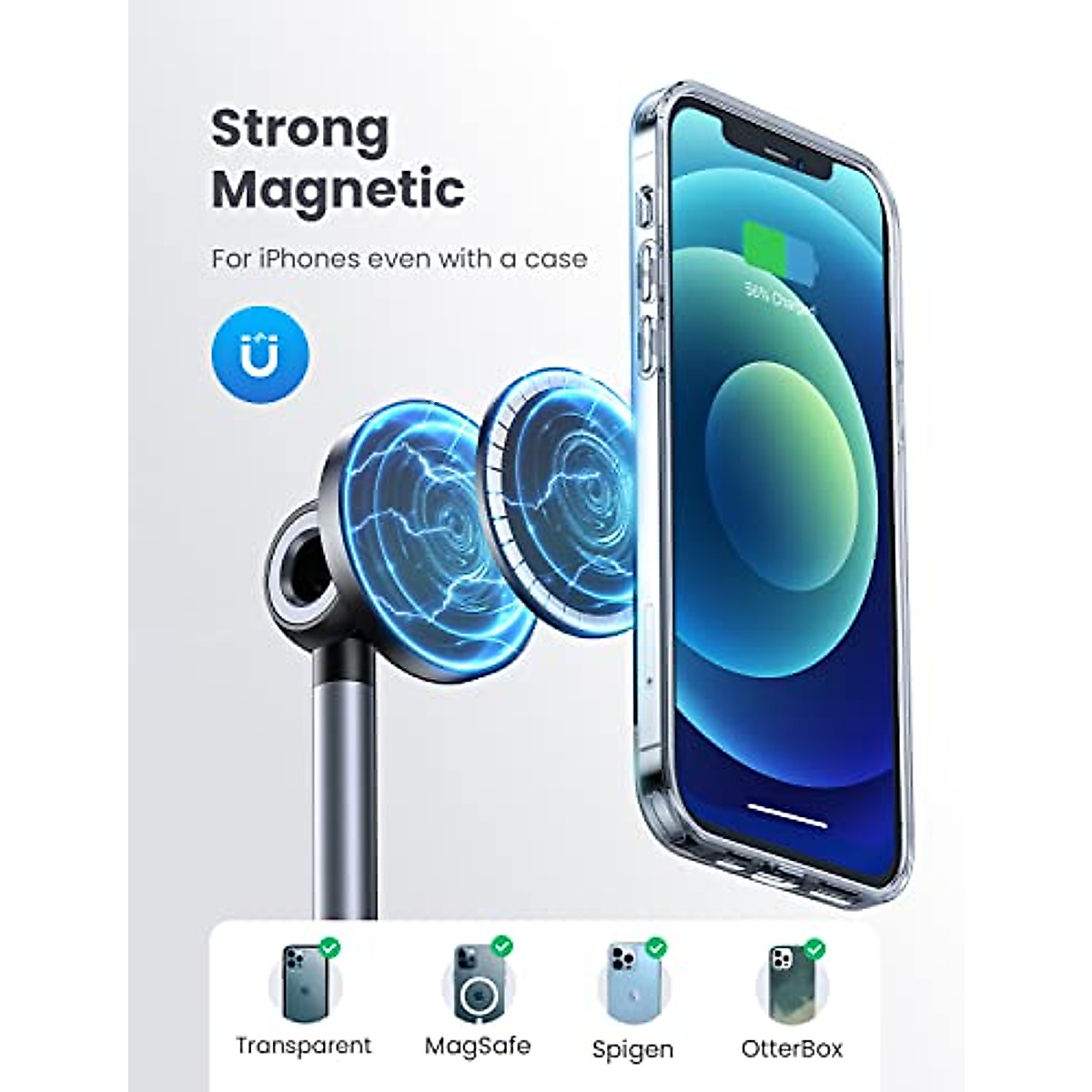 LISEN Magnetic Wireless Charger for iPhone 14 13 12 iPhone Magsafe Charger Fast Charging Station [Never Overheat] 2-in-1 Magnetic Wireless Charging Station Only for iPhone AirPods 2/Pro