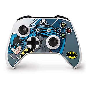 Skinit Decal Gaming Skin Compatible with Xbox One S Controller - Officially Licensed Warner Bros Batman Ready for Action Design
