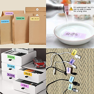 Daycare Bottle Labels Waterproof Name Stickers - 220 Pcs Colorful Self-Adhesive Removable Labels Assorted Size Date Stickers for Baby Kids School Suppliers Mason Jar Bottles Home Storage Containers