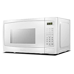 Danby DBMW1120BWW 1.1 Cu.Ft. Countertop Microwave In White - 1000 Watts, Family Size Microwave With Push Button Door