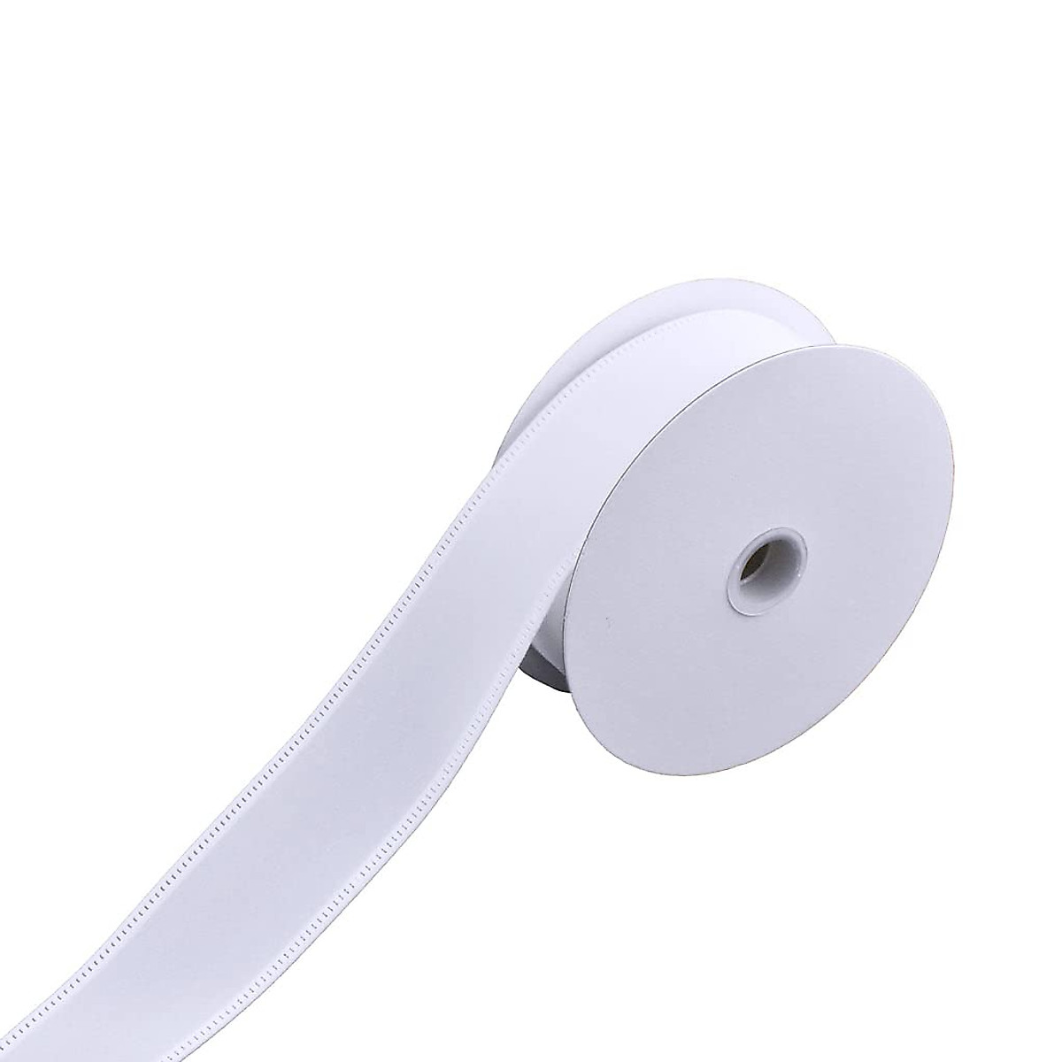 Homeford Christmas Velvet Wired Edge Ribbon, 1-1/2-inch, 10-Yard, White