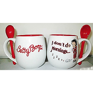 Midsouth Products Betty Boop Mug With Spoon I Don't Do Mornings