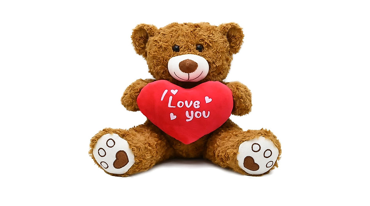 I Love You Teddy Bear - 14 Inch Plush Gift for Valentines Day