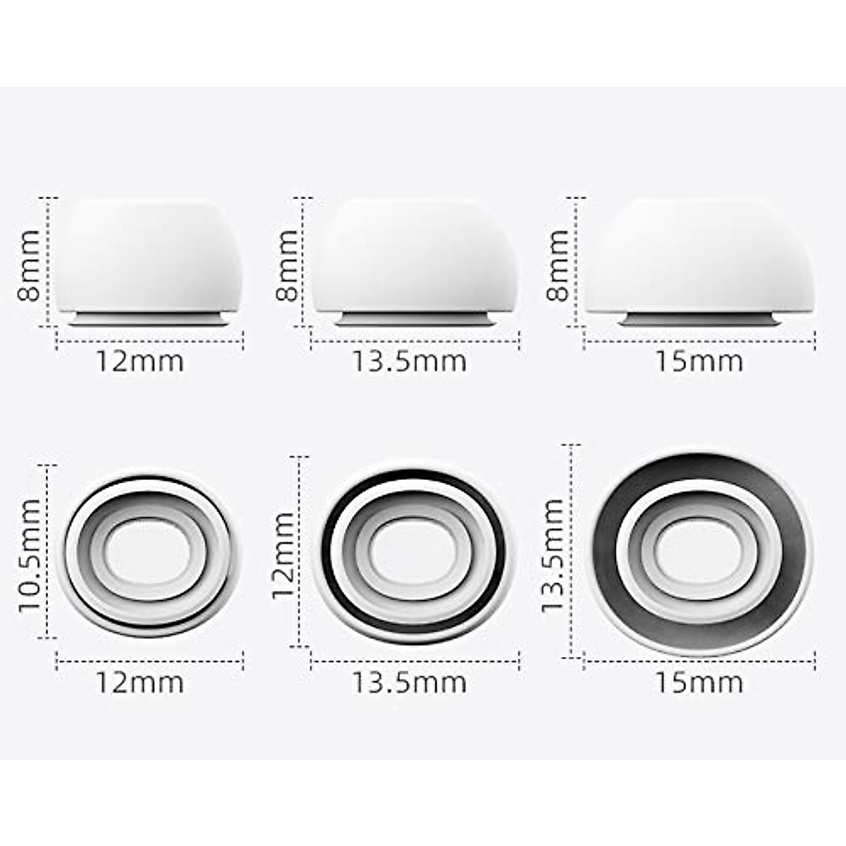 ALXCD 2 Pairs Ear Tips Compatible with AirPods Pro & 2nd Gen Earbuds, Silicone Earbud Eargel Tips Replacement Accessory, Compatible with AirPods Pro, Small Size