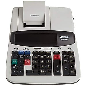 Victor Technology PL8000 Thermal Printing Calculator, Prompt Logic, Help Key, 8.0 Lines Per Second