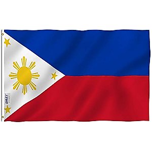 Anley Fly Breeze 3x5 Foot Philippines Flag - Vivid Color and Fade Proof - Canvas Header and Double Stitched - Filipino Philippine National Flags Polyester with Brass Grommets 3 X 5 Ft