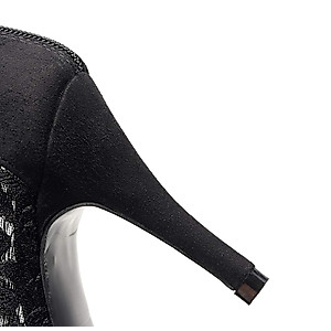 Goettin Ballroom Dance Shoes Women Heel Sandals Women Latin Salsa Bachata Performance Dance Shoes Suede Sole Wedding Dancing Shoes 10 cm Heel