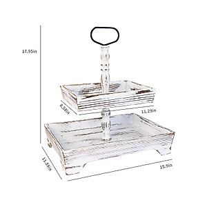 Tier Tray Decor Stand - Tiered Design for Dining Tables, Seasonal Decoration for Family Gatherings, Suitable for Halloween & Christmas