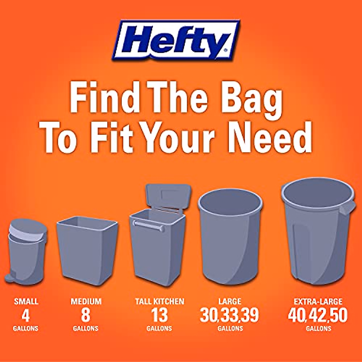 Hefty Ultra Strong Tall Kitchen Trash Bags, Citrus Twist Scent, 13 Gallon, 110 Count