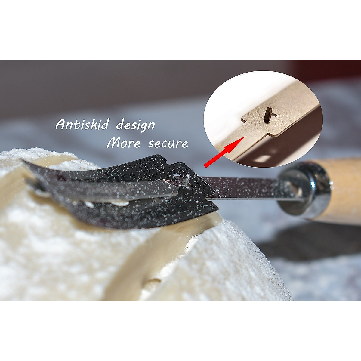 aeaker Hand Crafted Bread Lame with 5 Blades Included