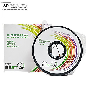 3D BEST Q Carbon Fiber Polycarbonate 1.75mm 3D Printer Filament, Dimensional Accuracy +/- 0.03 mm, 1KG Spool, Really Carbon Fiber-infill，Black