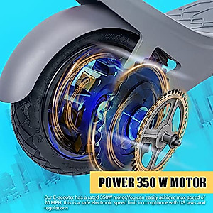 Phantomgogo Electric Scooter for Adults Powerful 350W Motor Adult Commuter 28 Miles Max Range 15.5 Mph Foldable E Intelligent Light