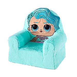 Idea Nuova Figural Plush Foam Chair for Kids, LOL Surprise 13D x 17W x 20H in