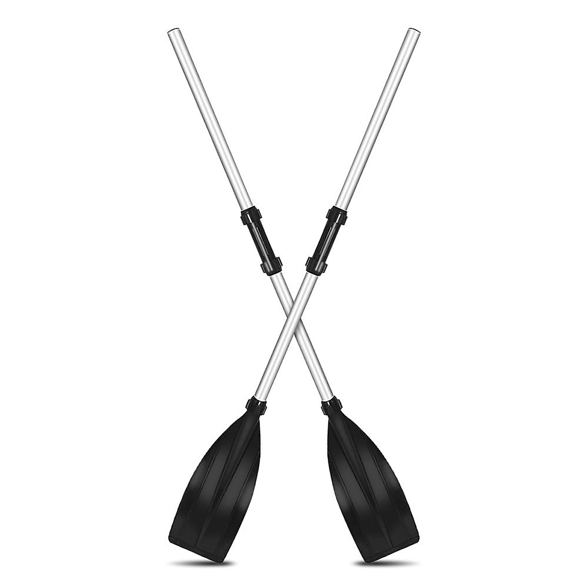 Greensen 49.6 Inches Kayak Paddles, 2Pcs Kayaking Oars for Boating Aluminium Alloy Shaft Kayak Paddles Detachable Boat Oars Set for Kayaking Boating Lightweight Ribbed Blade Kayak Paddles,