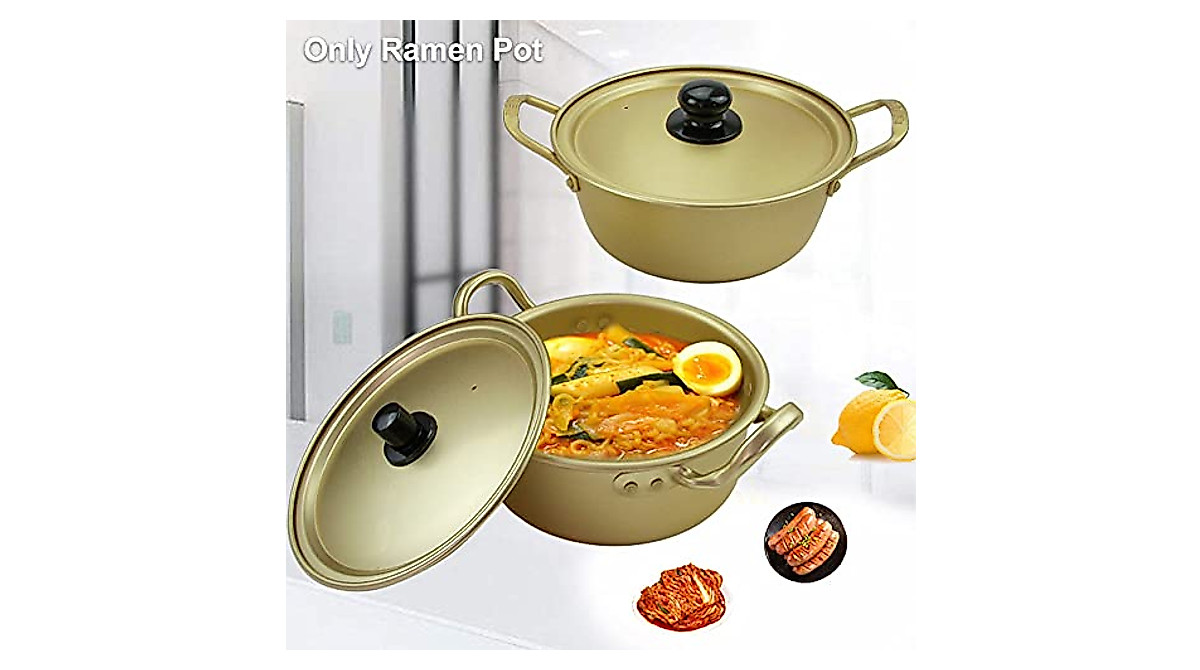 20cm Korean Ramen Cooking Pot - Fast Heating & Durable