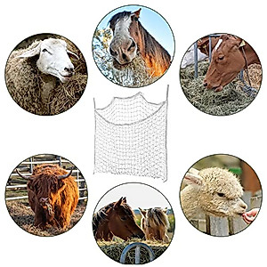 FLKQC Full Day Slow Feed Hay Net Bag Horse Feeding Large Feeder Bag with Small Holes Feed Horse Reduces Horse Feeding Anxiety and Behavioral Issue(36" Length x 23.6" Width)