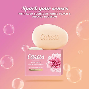 Caress Beauty Bar Soap For Noticeably Silky Soft Skin Daily Silk Extract and Floral Oil Essence 3.15 oz 3 Bars