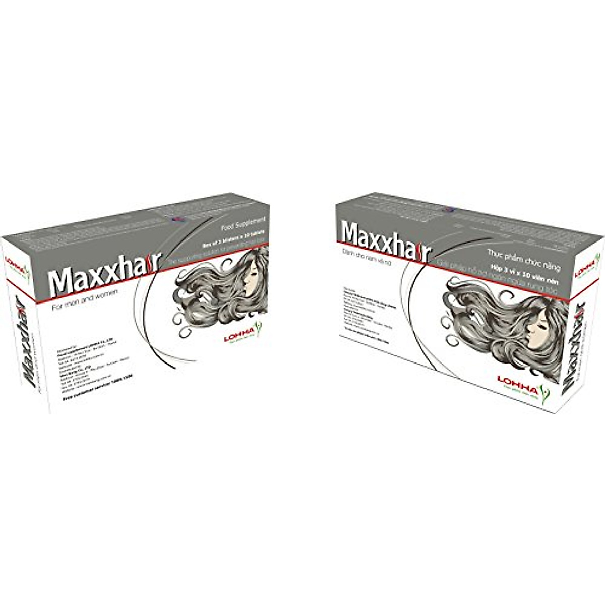 06 Boxes + Free 1 - Maxxhair Help for Hair Strong, Enhances The Health of The Hair - Thuốc Mọc Tóc Maxx Hair-Ship from USA time 7-14 Days